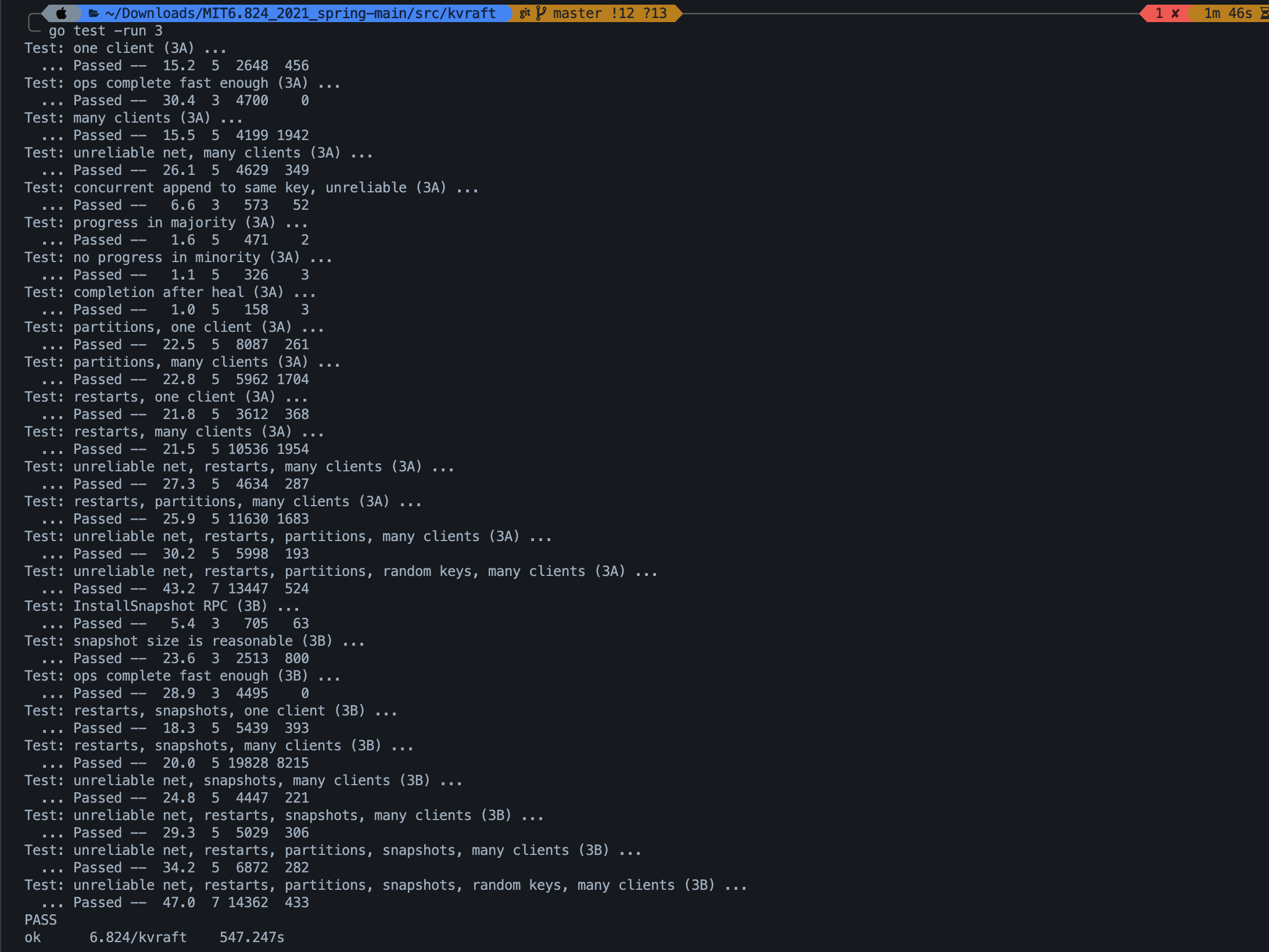 mit 6.824:分布式系统 lab3 kvraft